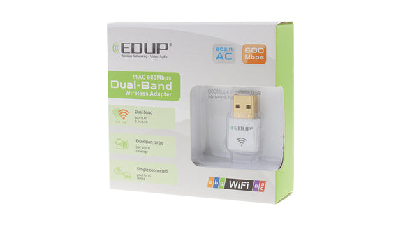 EDUP 11AC 600Mbps Dual-Band Wireless USB Adapter,Win / Mac / Linux ...