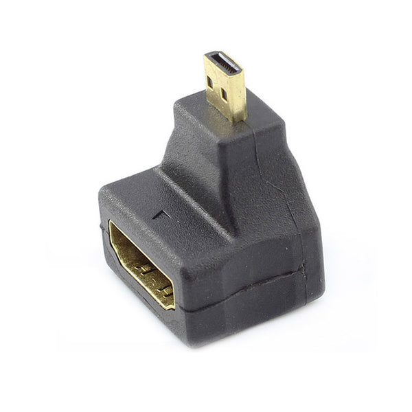 Micro HDMI Male To HDMI Female 90 Degrees Right Angle Adapter – WCS ...